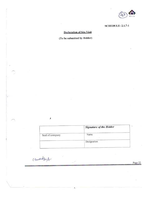 Site Visit Declaration Pdf