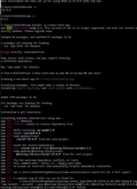 Problem To Install React Any Help Rreact