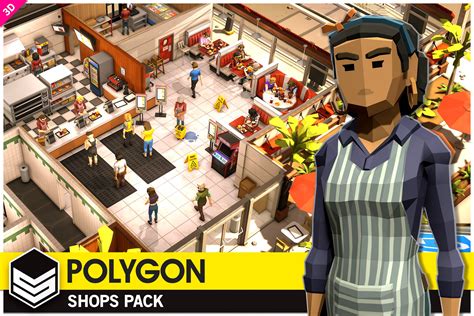 Polygon Shops Pack Low Poly 3d Art By Synty Model