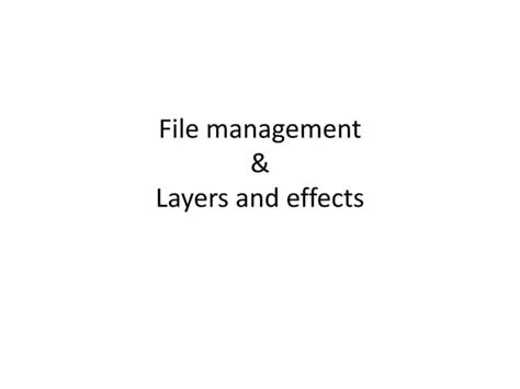 File Management Ppt