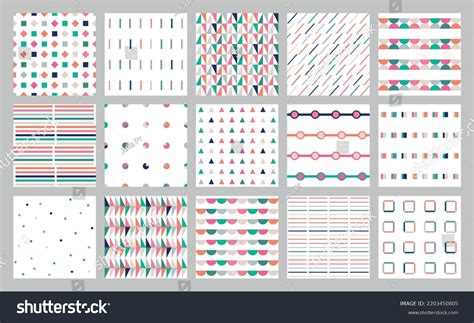 Set Semless Vector Patterns Design Template Stock Vector Royalty Free 2203450805 Shutterstock