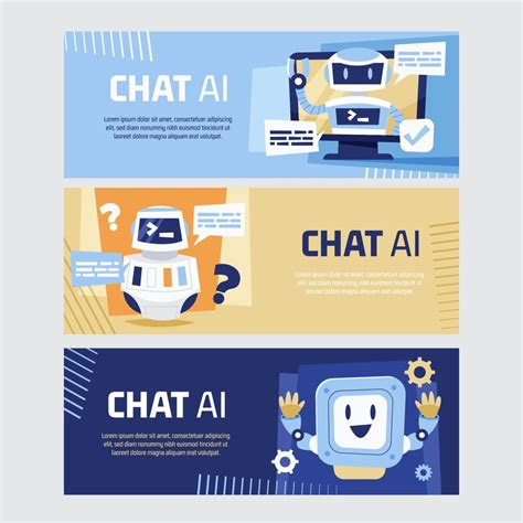 Chat AI Banner Set 21453355 Vector Art At Vecteezy