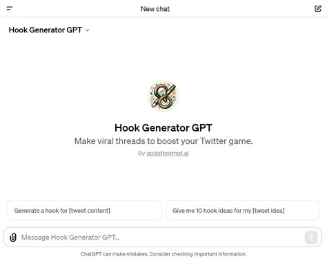 Hook Generator Gpt Make Viral Threads To Boost Your Twitter Game