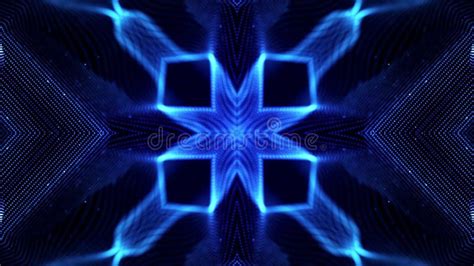 A Mesmerizing Visual Of Glowing Particle Lines Meticulously Forming A Captivating Symmetrical