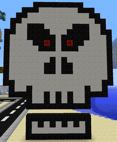 Minecraft Pixel Skull 50 Minecraft Pixel Art Ideas Pixel Art