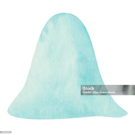 수채화 일러스트 핸드는 크리스마스 새해 또는 흰색에 고립 된 물의 파도와 함께 푸른 산을 그렸다 겨울 여름 클립 아트 디자인 엽서 포스터 포장 직물 재료 겨울에 대한 스톡