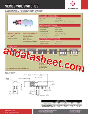 WBL Datasheet PDF E SWITCH