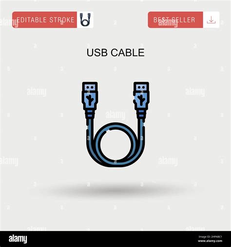 Usb Cable Simple Vector Icon Stock Vector Image Art Alamy