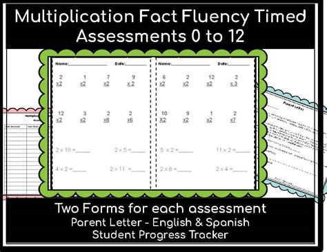 Multiplication Fact Fluency 0 To 12 Timed Tests By Tutoring Tikes