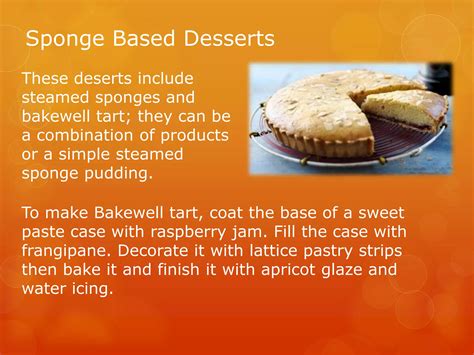 Sponge Based Desserts Ppt
