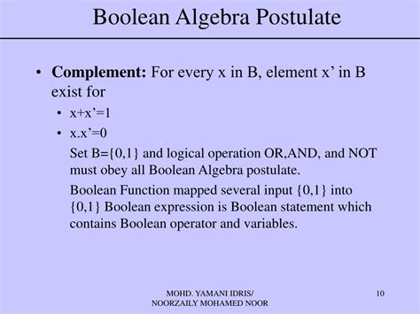 PPT Boolean Algebra PowerPoint Presentation Free Download ID 9677415