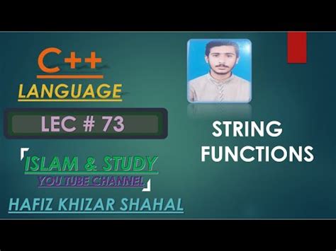 Lec 73 String Function Strcat Strncat Strchr Strrchr Strcmp In C