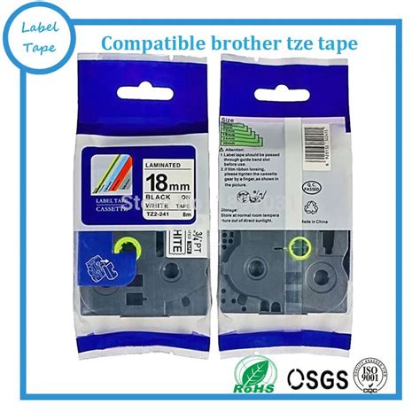 18mm Brother Label Tape P Touch Standard Tape Cartridge Compatible For Ptouch Label Makers TZe