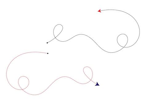 Premium Vector Dashed Line Arrow Route Path Vector