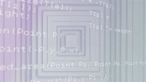 Programming Code Overlay On Gradient Background With White Geometric