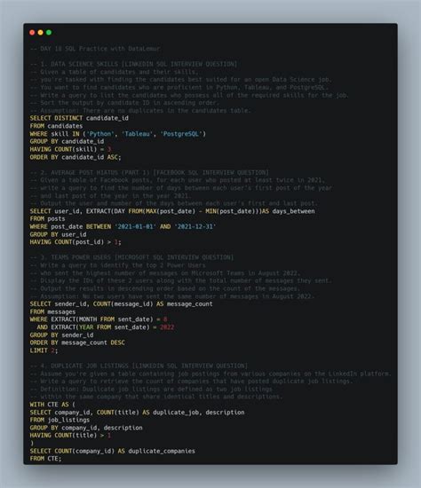 My100dayssqlchallenge Sql Database Language Datalemur