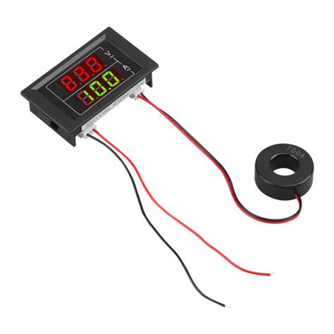 Aideepen Volt Amp Meter Ac 500v 100a Digital Voltmeter Ammeter Panel 2 Wire Voltage Amperage