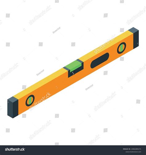 Yellow Spirit Level Tool Used By Stock Vector Royalty Free 2492285171 Shutterstock