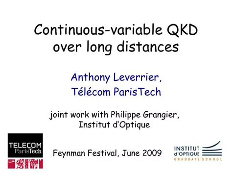 Ppt Continuous Variable Qkd Over Long Distances Powerpoint Presentation Id5198619