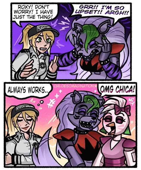 Vanessa Roxanne Wolf And Glamrock Chica Security Breach Fnaf Funny