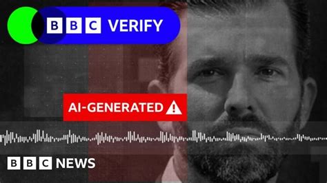 Bbc Verify Viral Donald Trump Jr Audio Highly Likely Ai Fake Bbc News