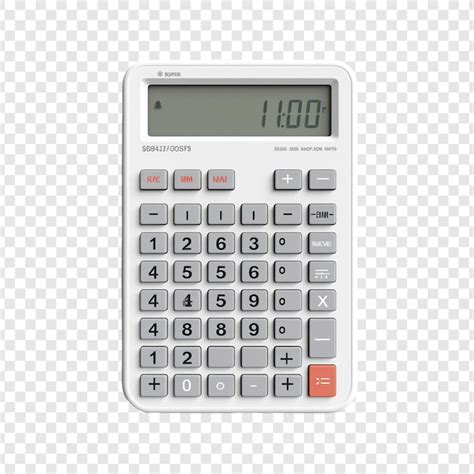 Premium PSD Calculator Isolated On Transparent Background