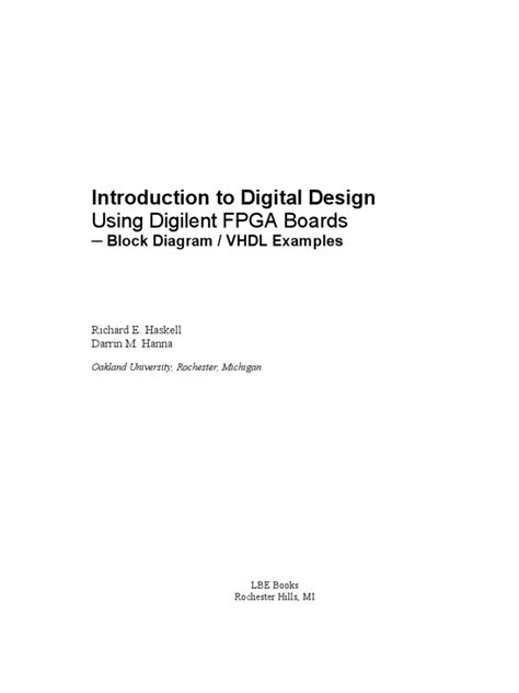 intro digital design digilent vhdl online vhdl field programmable gate array