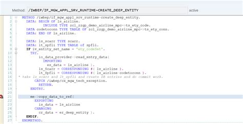 Gateway Project Create Deep Entity Sapcodes