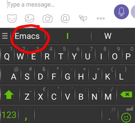 You Know Its Bad When The First Keyboard Suggestion Before Even Typing Anything Is Emacs