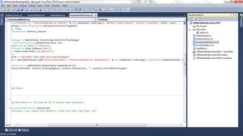 Generate Inventor 2014 Vbnet Addin Project Using Inventor Net Addin
