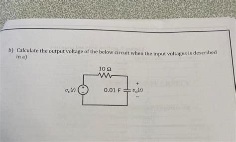 Solved B Calculate The Output Voltage Of The Below Circuit