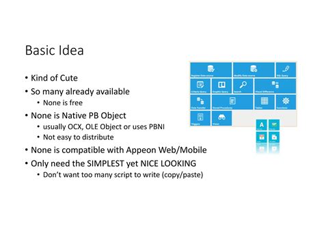 Powerbuilder Tile Menu Using Datawindow Ppt