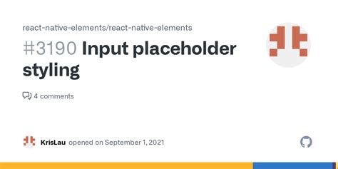 Input Placeholder Styling · Issue 3190 · React Native Elementsreact Native Elements · Github