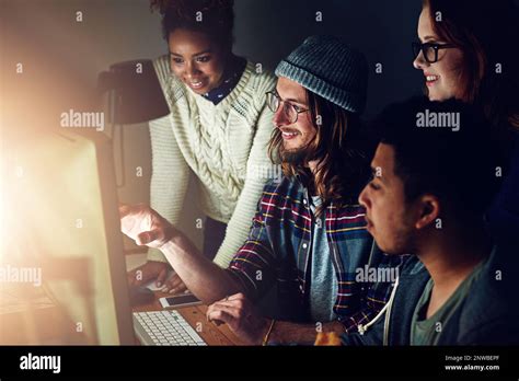 Computer Diversity Teamwork Or Night Team Programming Erp Software