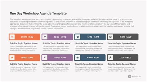One Day Workshop Agenda Template Download