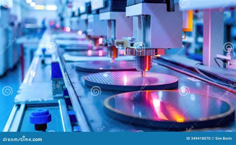 Automated Semiconductor Manufacturing A Long Exposure Of Robotic Arm