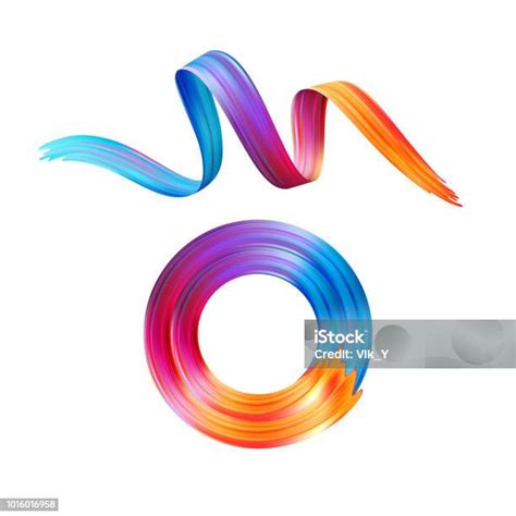 색상 붓 기름 또는 아크릴 페인트 디자인 요소입니다 벡터 일러스트 레이 션 페인트에 대한 스톡 벡터 아트 및 기타 이미지