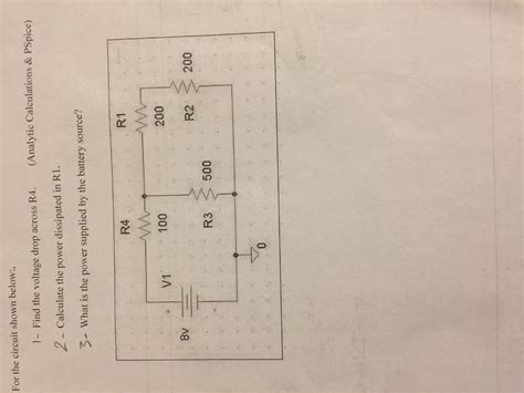 Solved For The Circuit Shown Below 1 Find The Voltage