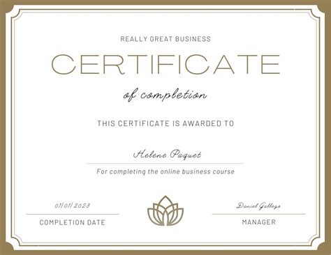 Course Completion Certificate Reported About Printing The Course