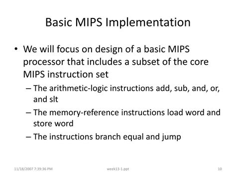 ppt mips processor powerpoint presentation free download id 3708164