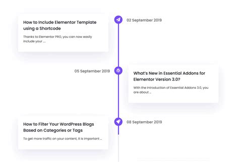 Elementor Timeline Widget El Mentor