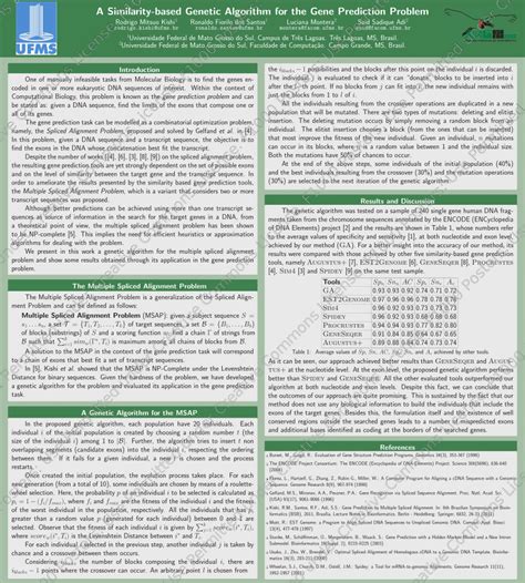 Pdf A Similarity Based Genetic Algorithm For The Gene Prediction Problem