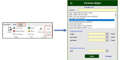 Excel Formula Helper Zbrainsoft