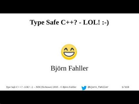 ndc conferences talk type safe c lol from ndc conferences class