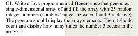 Solved Cl Write A Java Program Named Occurrence That