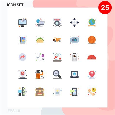User Interface Pack Of 25 Basic Flat Colors Of Earth Day Navigate