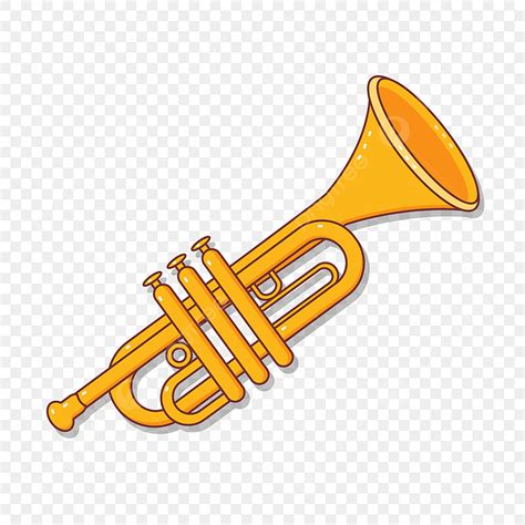 Trumpet Instruments Clipart Transparent Background Metal Trumpet