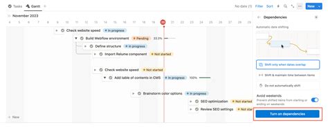 Notion Gantt Chart Template And Timeline Dependencies Tutorial