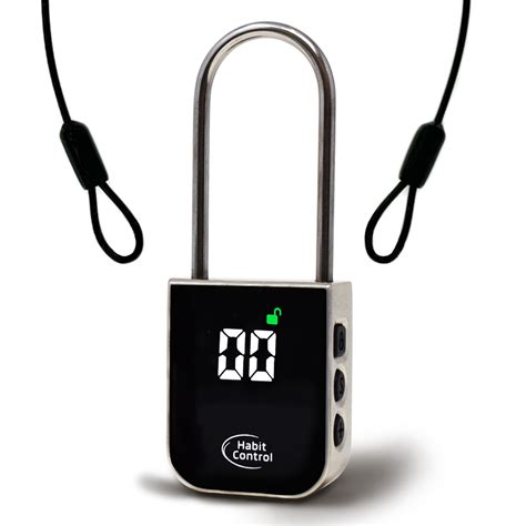 Habit Control Metal Timer Lock Smart Padlock For Kitchen Cabinets Timed Out Keyless Pad Lock
