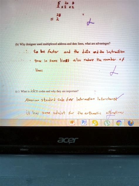 Solved 12 âˆš28 2 B Why Did The Designer Use Multiplexed Address